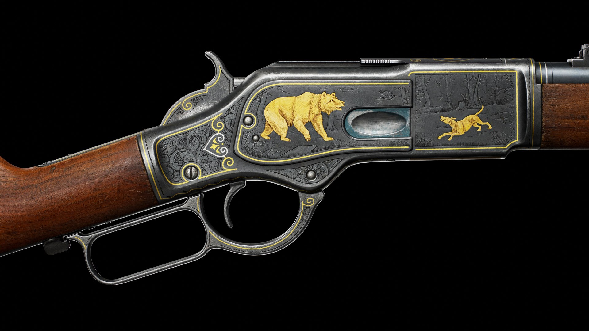 Winchester 1873 Musket Engraved 3D - TurboSquid 2250995