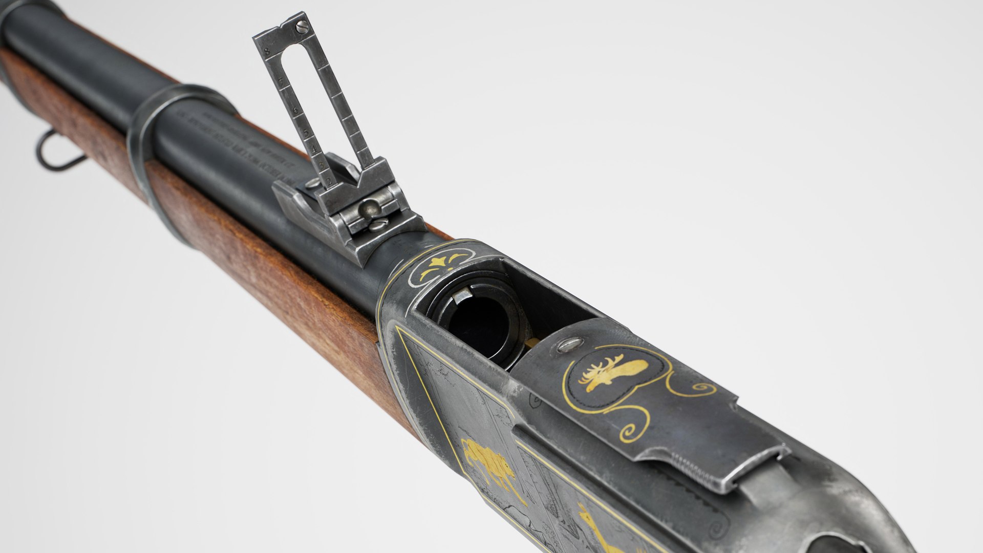 Winchester 1873 Musket Engraved 3D - TurboSquid 2250995