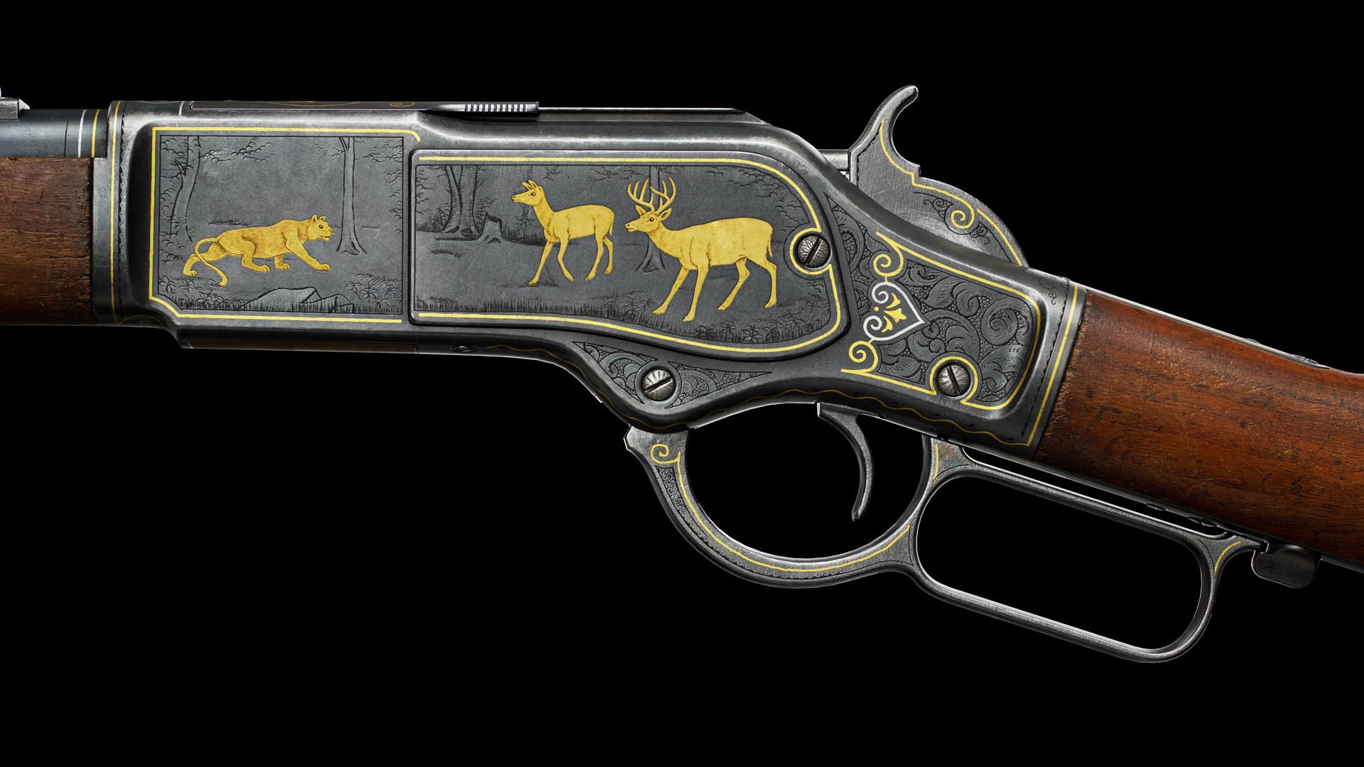 Winchester 1873 Musket Engraved 3D - TurboSquid 2250995