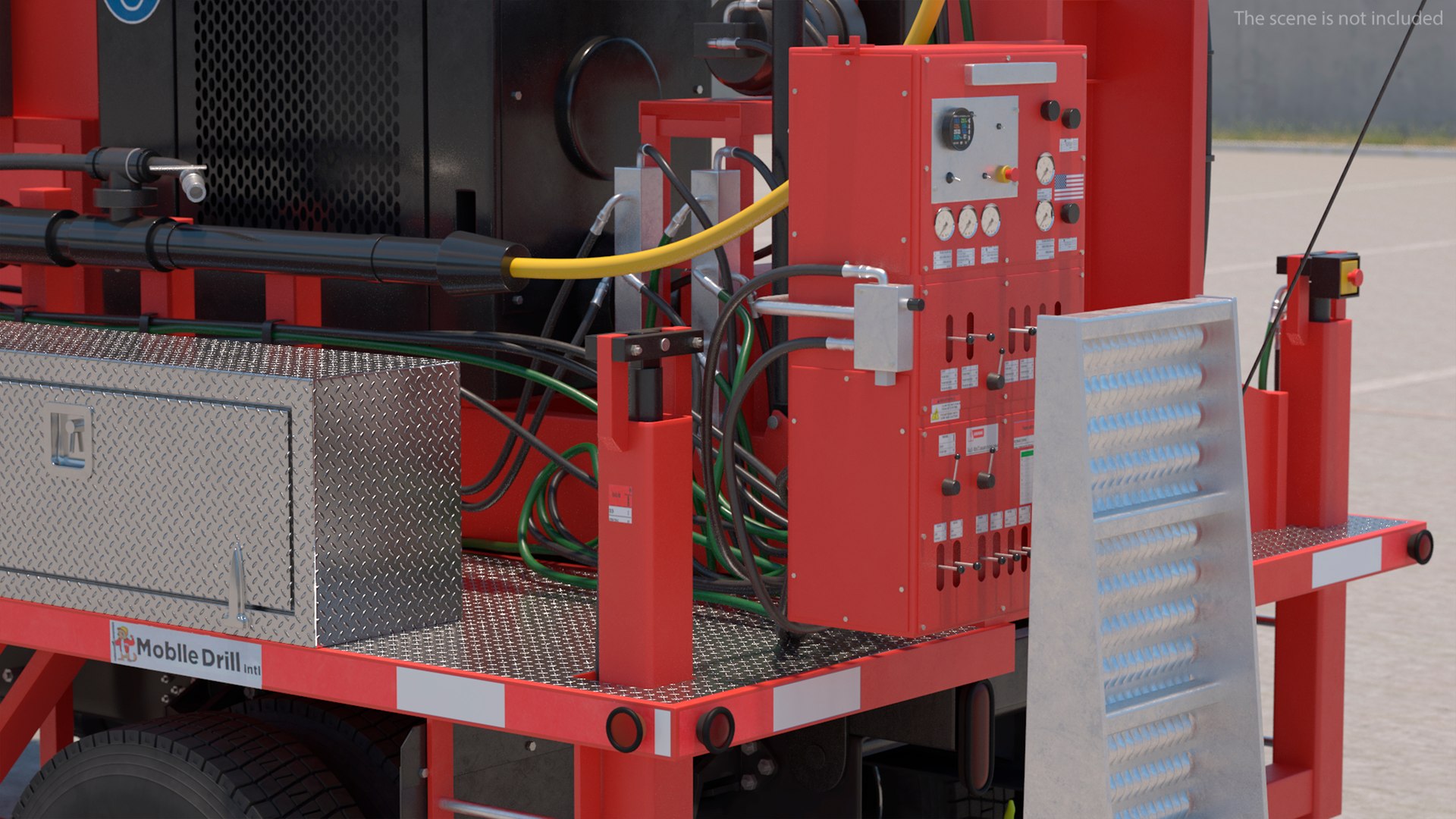 Mobile B-51 Drill Rig Truck Red Rigged For Cinema 4D Model - TurboSquid ...