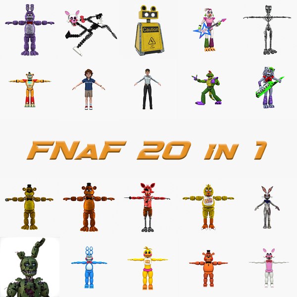 FNaF PACK 20 in 1 Modelle 3D-Modell - TurboSquid 2350005