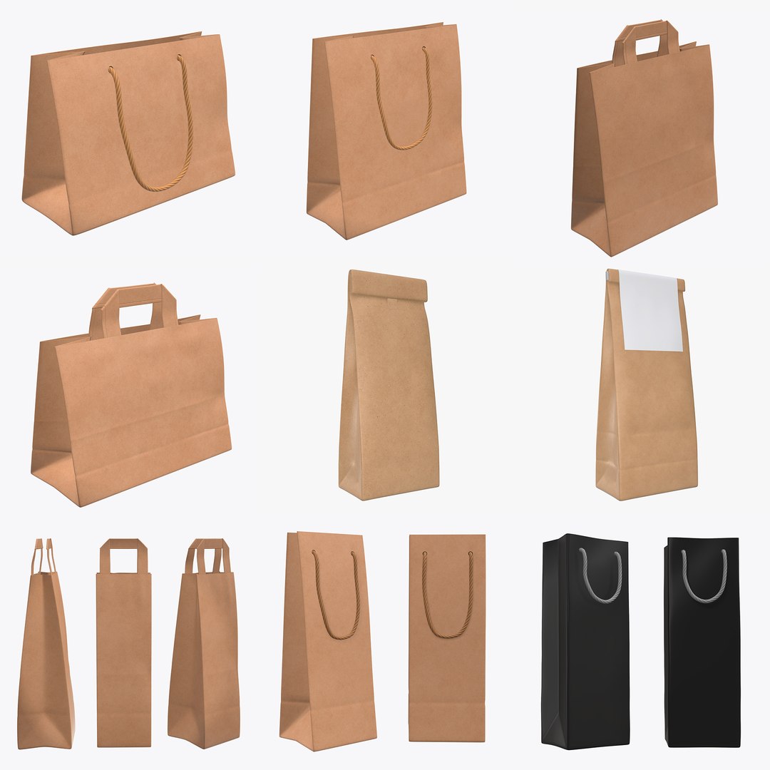 3D Bag Handle Paper Model - TurboSquid 1513227