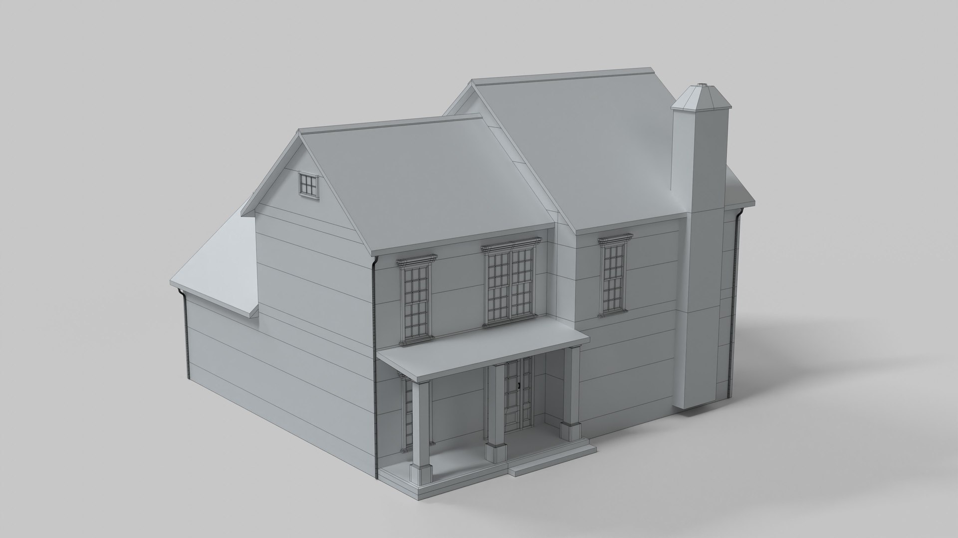 3D Model Neighborhood House 09T4 - TurboSquid 2214414