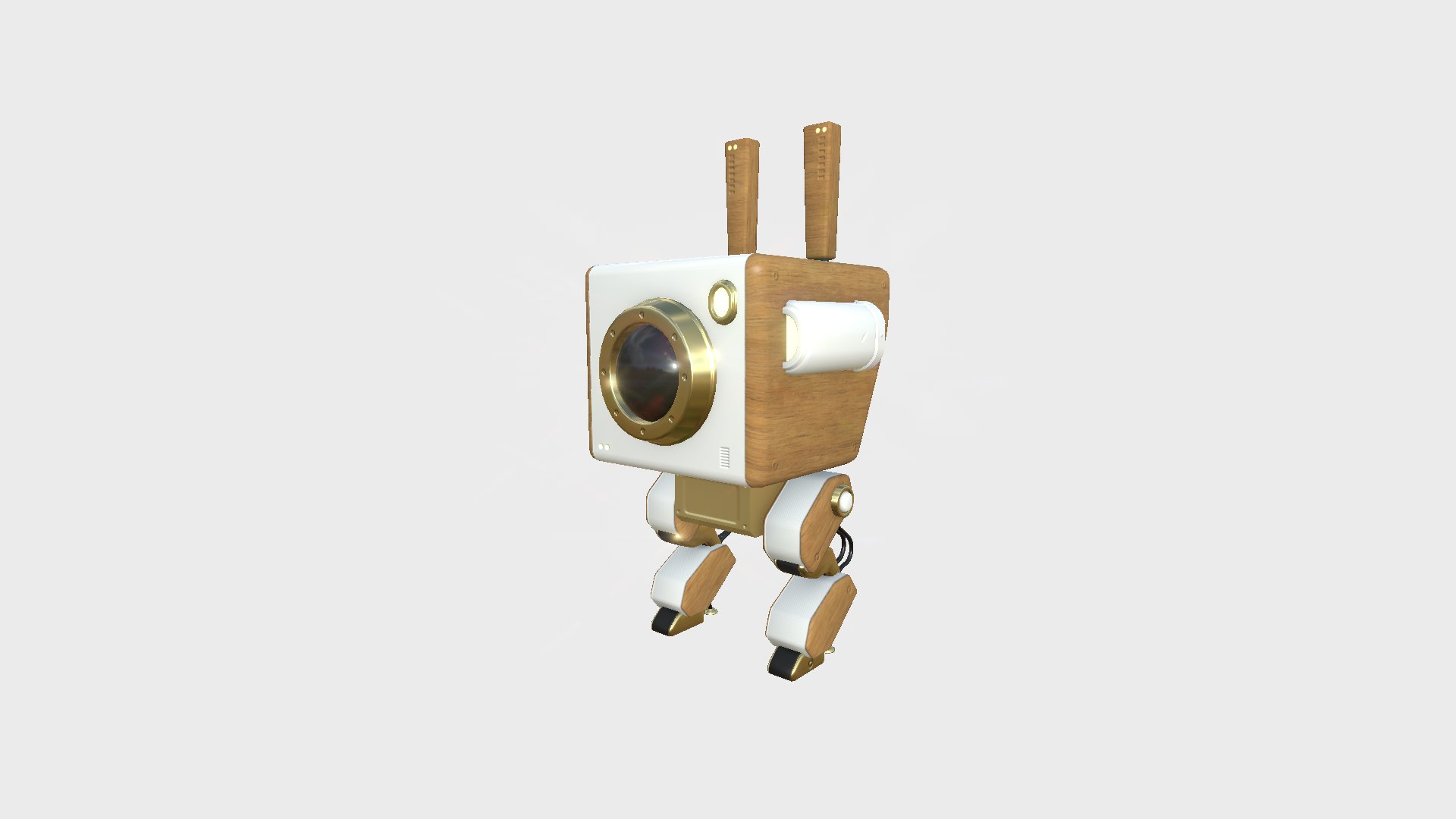 3D Robot C3 Wood - Sentinel Character SciFi Design - TurboSquid 1836114