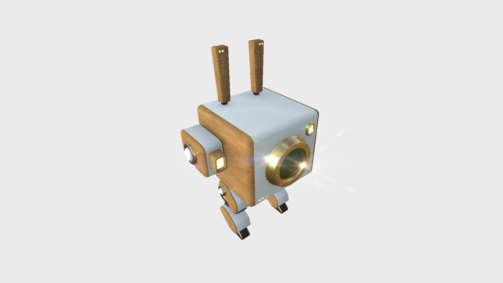 3D Robot C3 Wood - Sentinel Character SciFi Design - TurboSquid 1836114