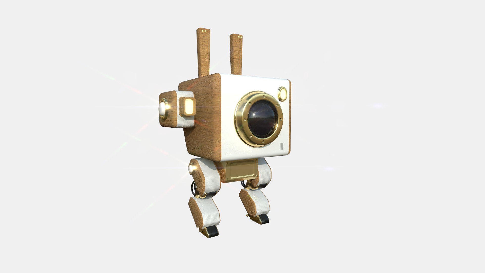 3D Robot C3 Wood - Sentinel Character SciFi Design - TurboSquid 1836114