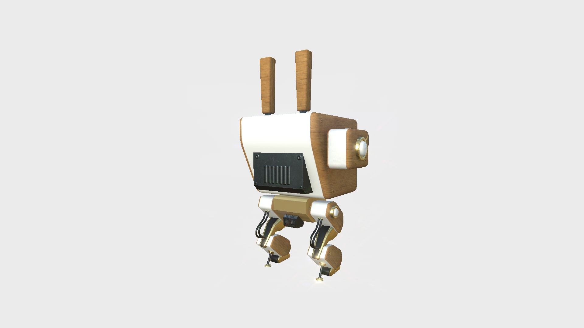 3D Robot C3 Wood - Sentinel Character SciFi Design - TurboSquid 1836114