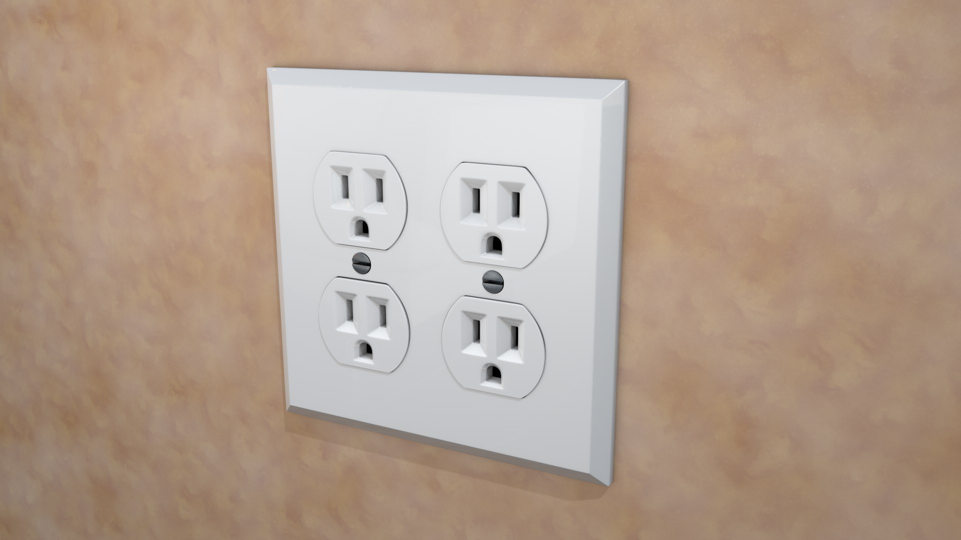 3D power outlet - TurboSquid 1166330