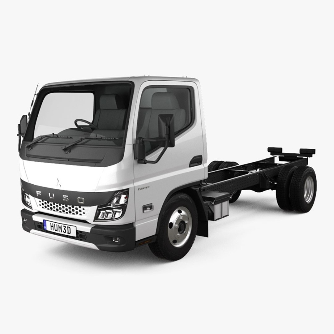 3D Mitsubishi Fuso Canter City Single Cab Low Roof Chassis Truck 2021 ...