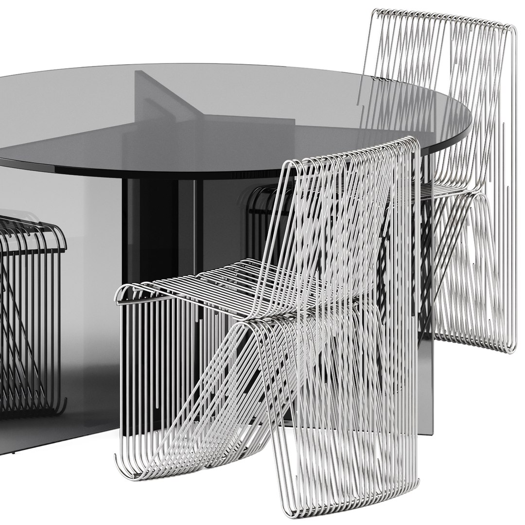 THRIM Piano Table By Tonelli Design And Glitch Chair By Nama Home 3D ...
