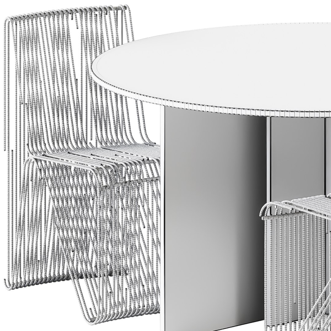 THRIM Piano Table By Tonelli Design And Glitch Chair By Nama Home 3D ...