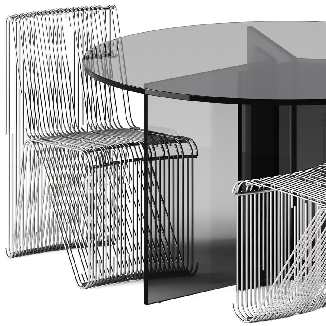 THRIM Piano Table By Tonelli Design And Glitch Chair By Nama Home 3D ...