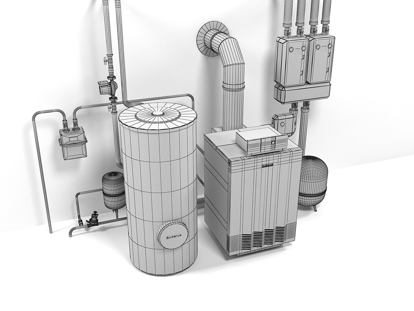 3D Boiler Plant Buderus G124-32 Model - TurboSquid 1373959