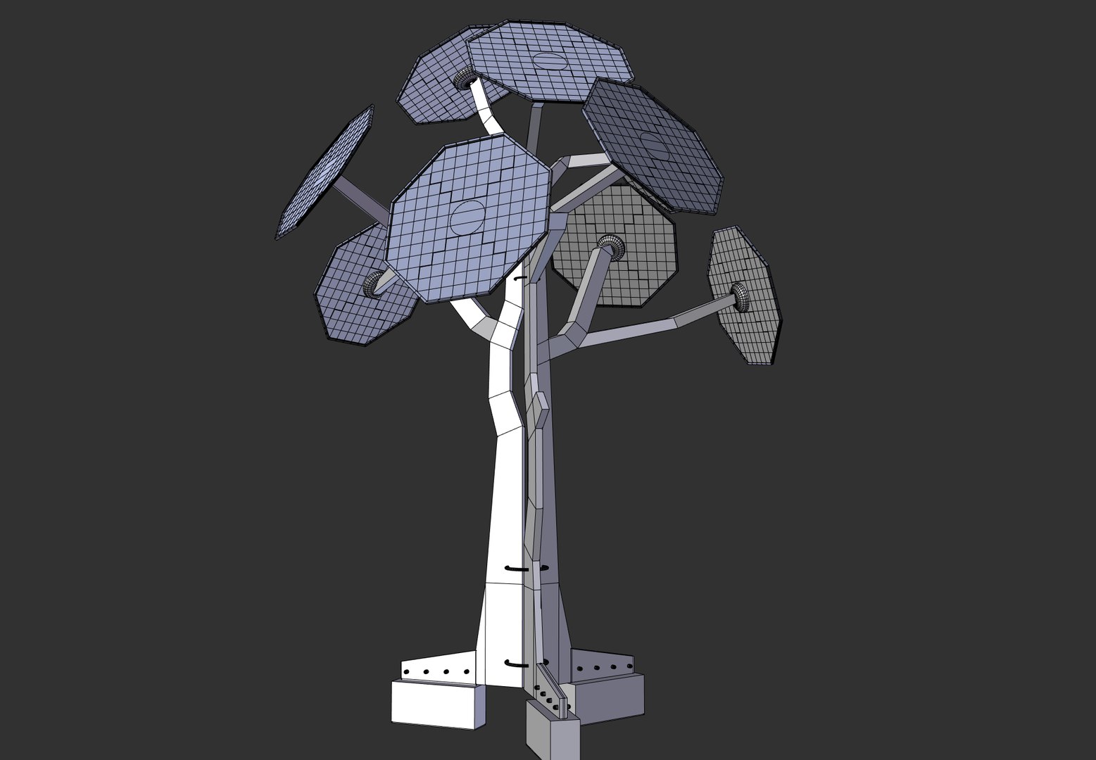 Solar tree energy 3D model - TurboSquid 1540276