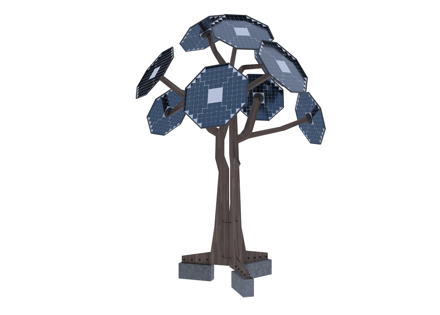 Solar tree energy 3D model - TurboSquid 1540276