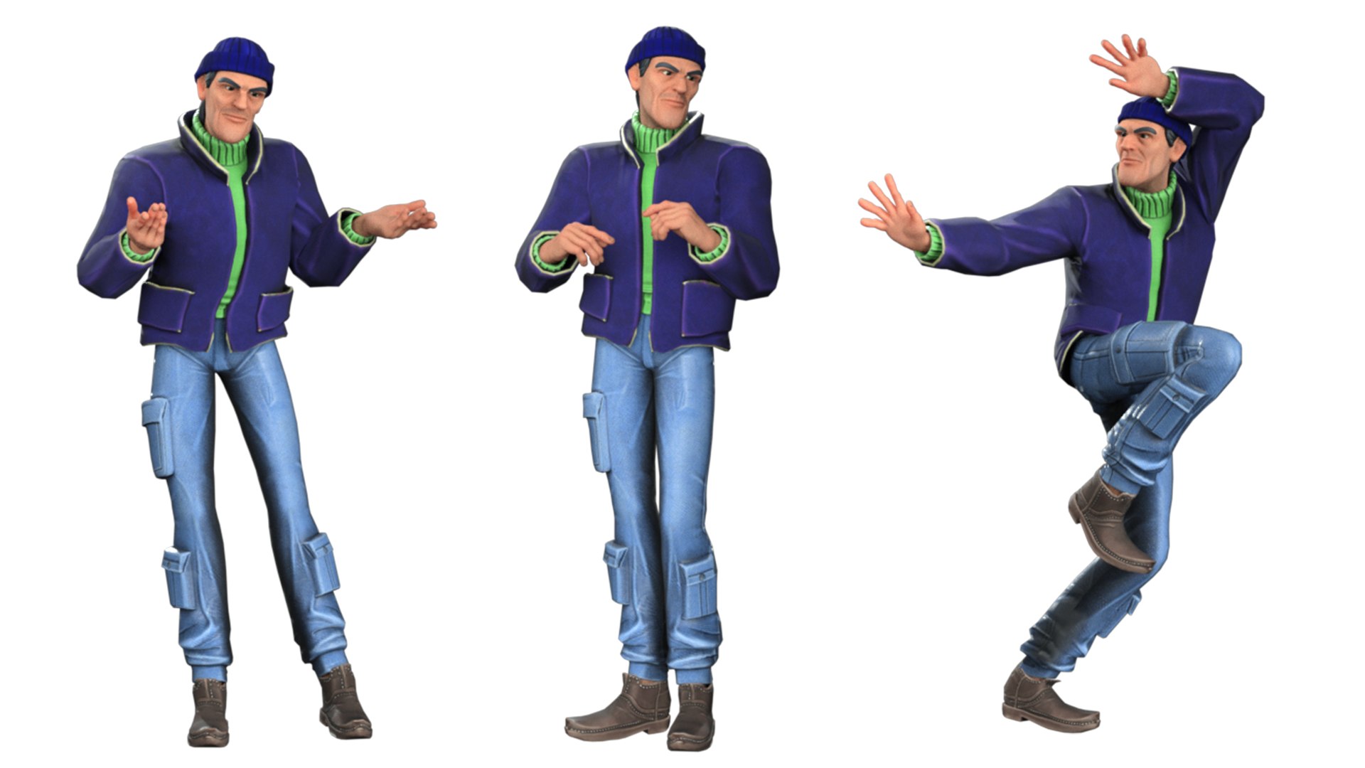 3D Cartoon Rigged Toon Old Man-Angus Character 3D Model - TurboSquid ...