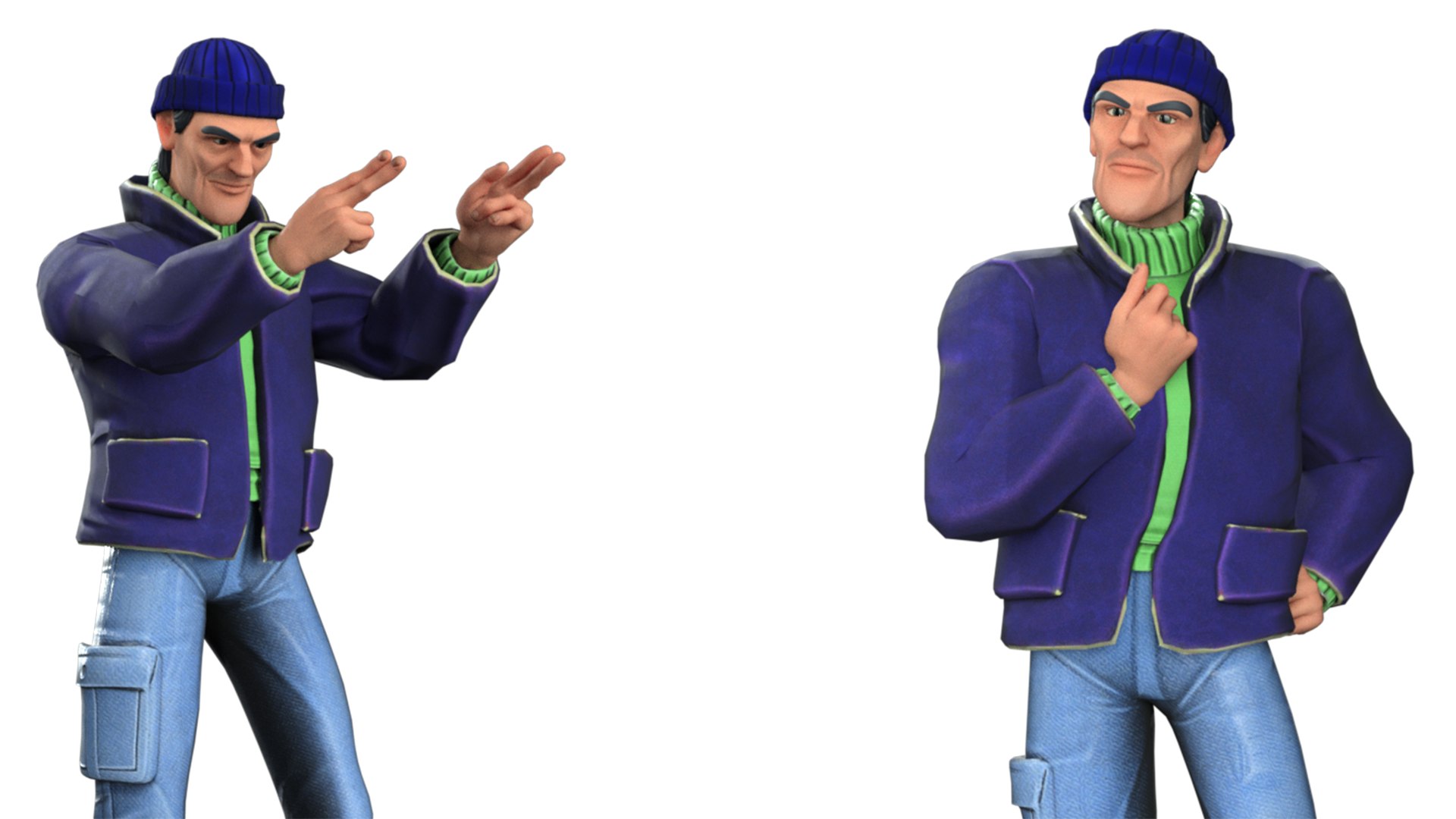 3D Cartoon Rigged Toon Old Man-Angus Character 3D Model - TurboSquid ...