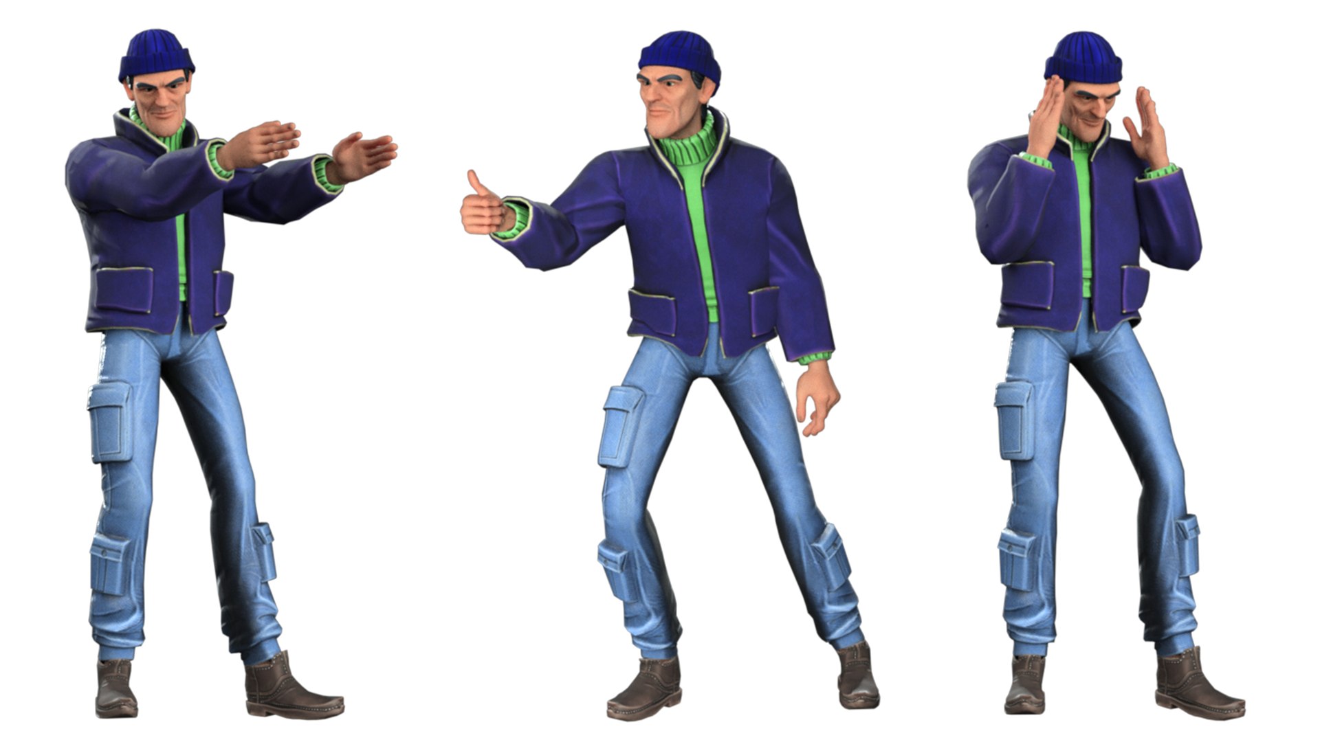 3D Cartoon Rigged Toon Old Man-Angus Character 3D Model - TurboSquid ...