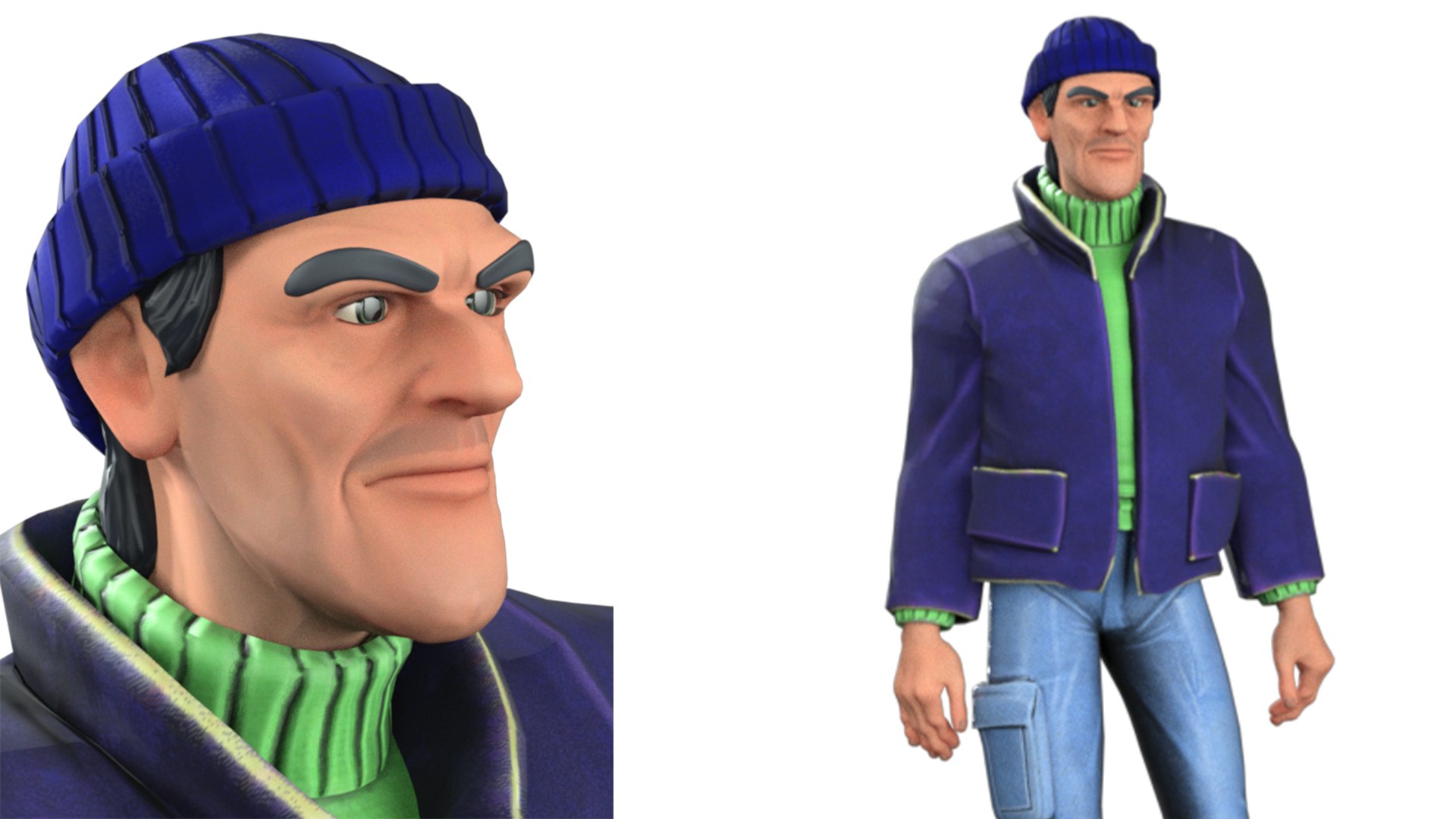 3D Cartoon Rigged Toon Old Man-Angus Character 3D Model - TurboSquid ...