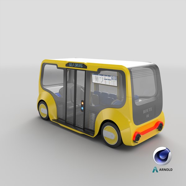 Yellow Mini Electric Bus 3D model - TurboSquid 1952088