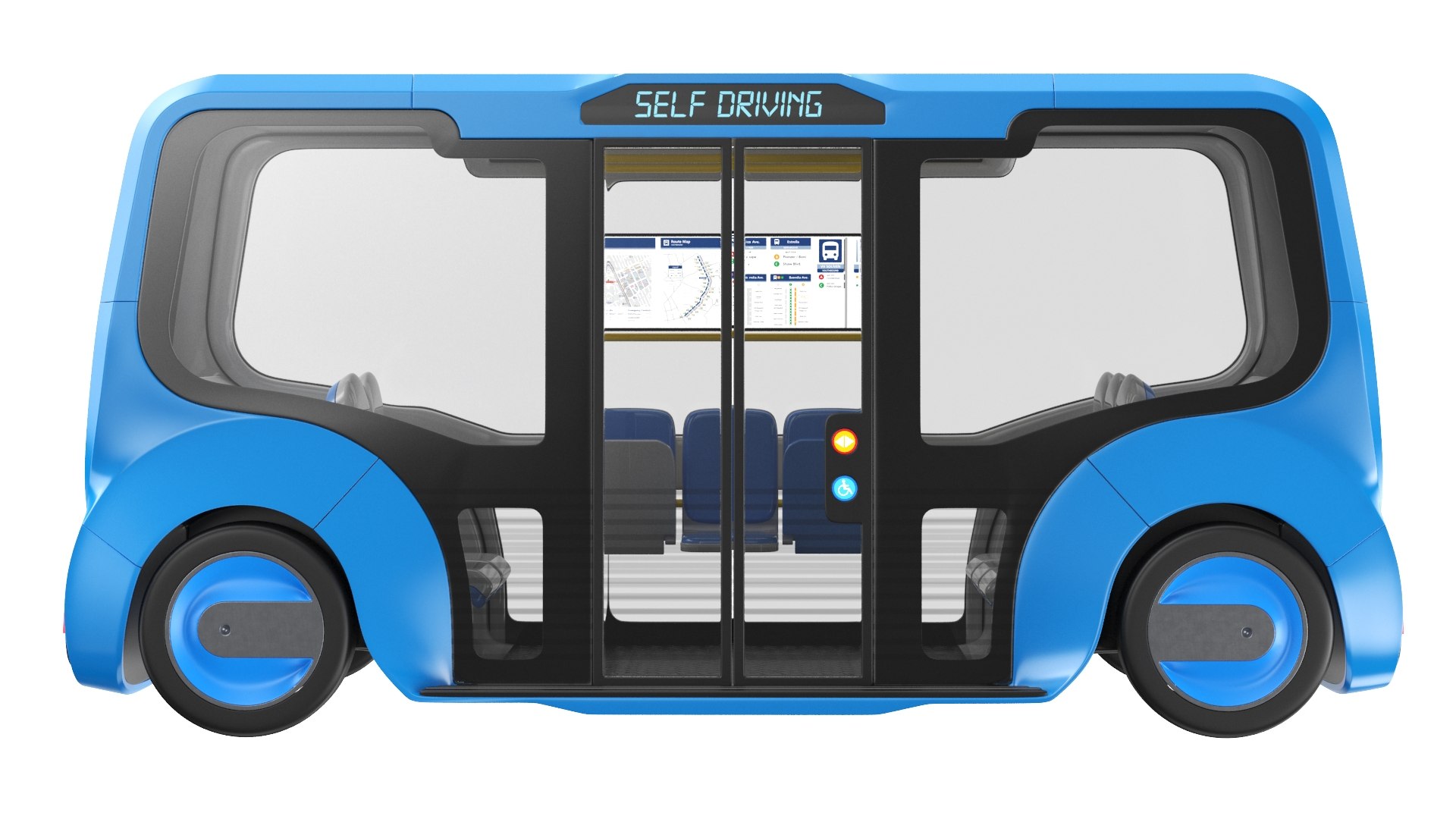 Yellow Mini Electric Bus 3D Model - TurboSquid 1952088