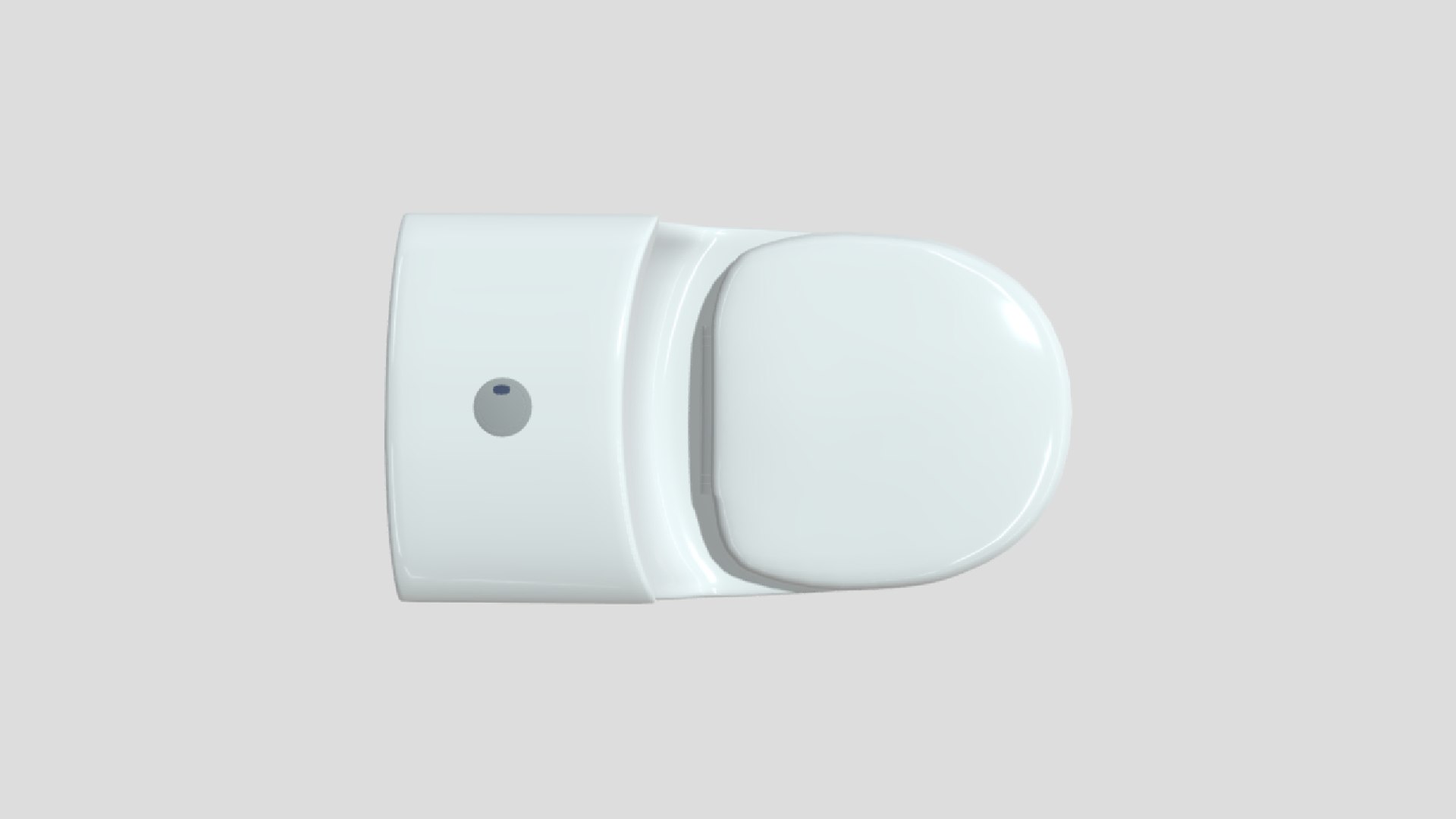 White Curved One Piece Toilet WC 3D Model - TurboSquid 2086273