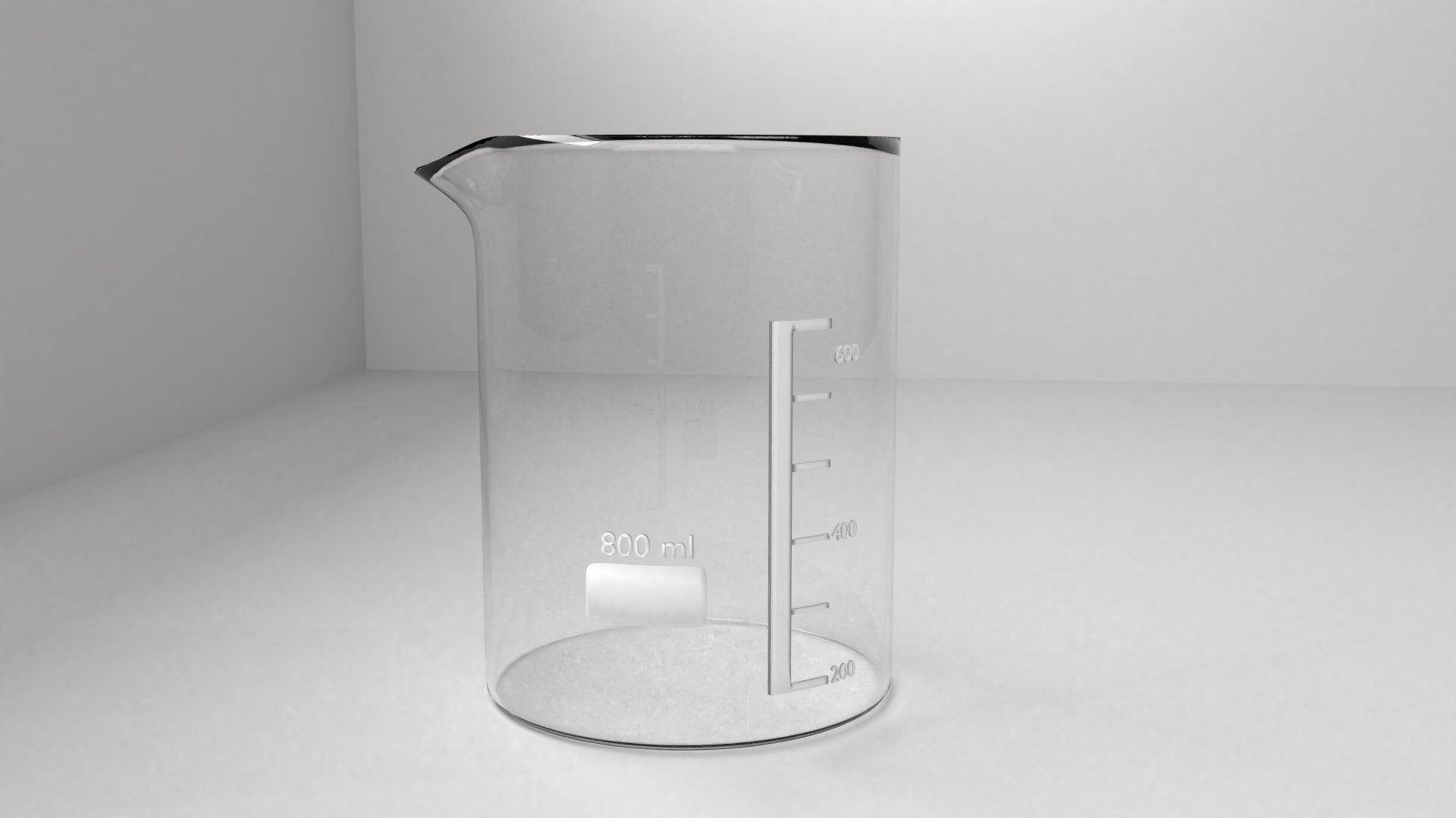 3D 800ml Glass Beaker Model - TurboSquid 1533498