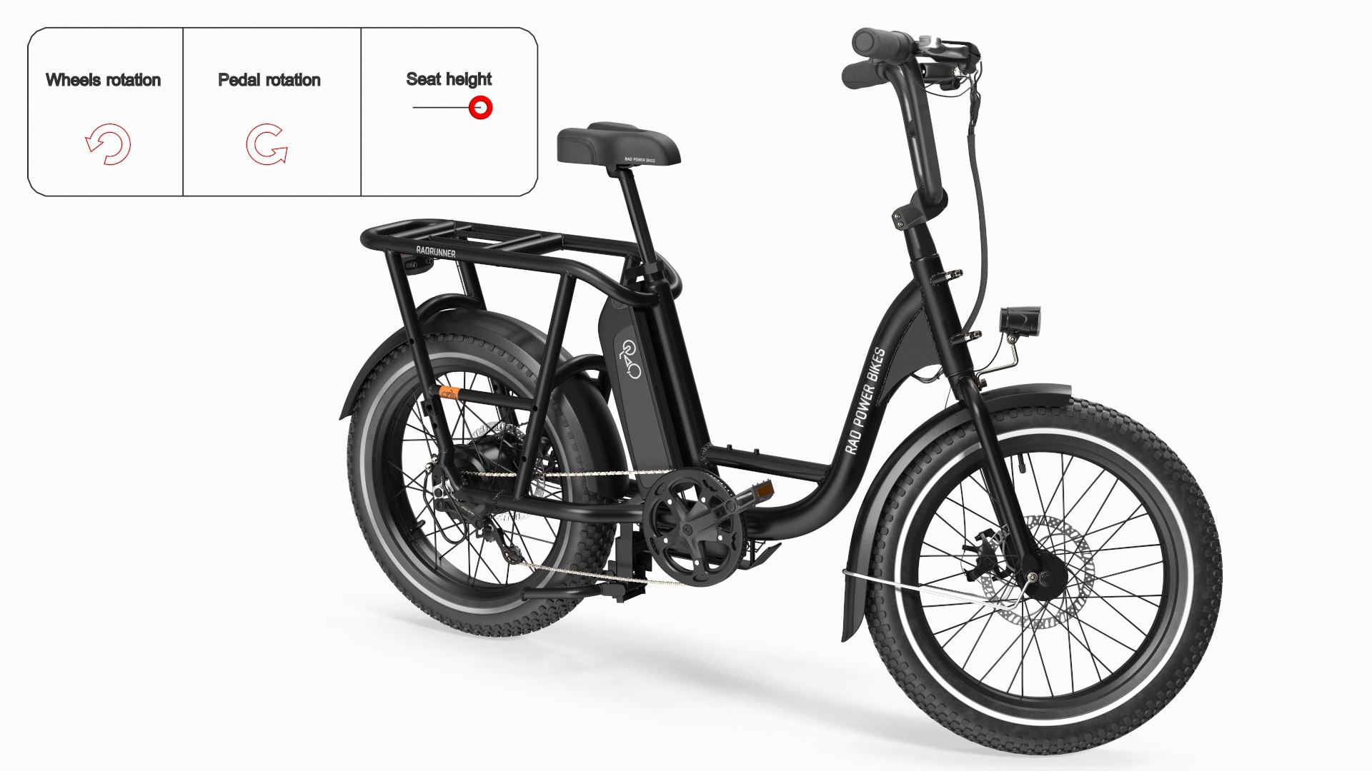 3D model Electric Delivery Bike RadRunner Black Rigged - TurboSquid 2172324