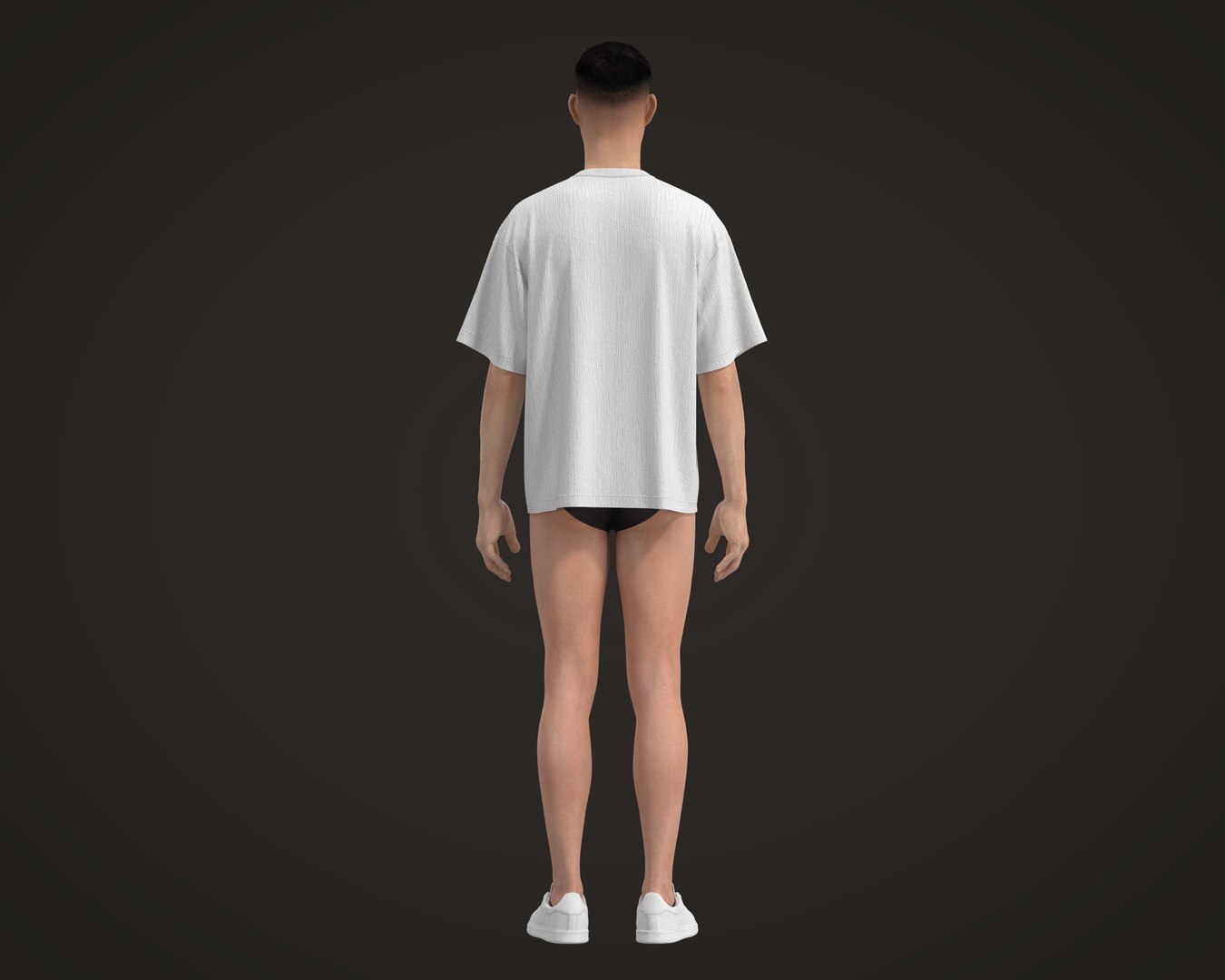 3D Mens Oversized T-shirt With Textured Fabric With Chest Print ...