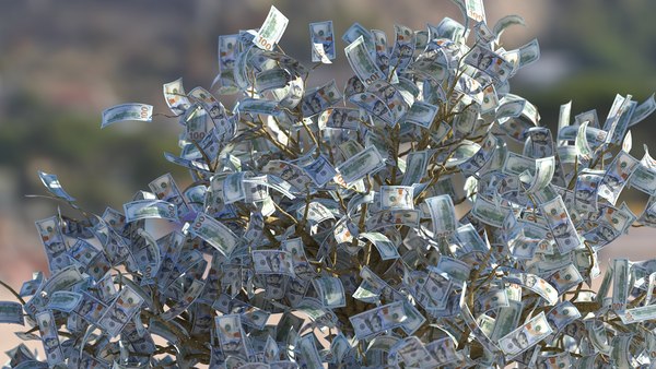 Money tree dollar bills 3D model - TurboSquid 1546237