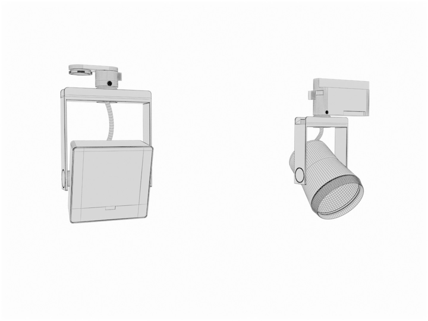 3d Model Erco Logotec Track Spotlight