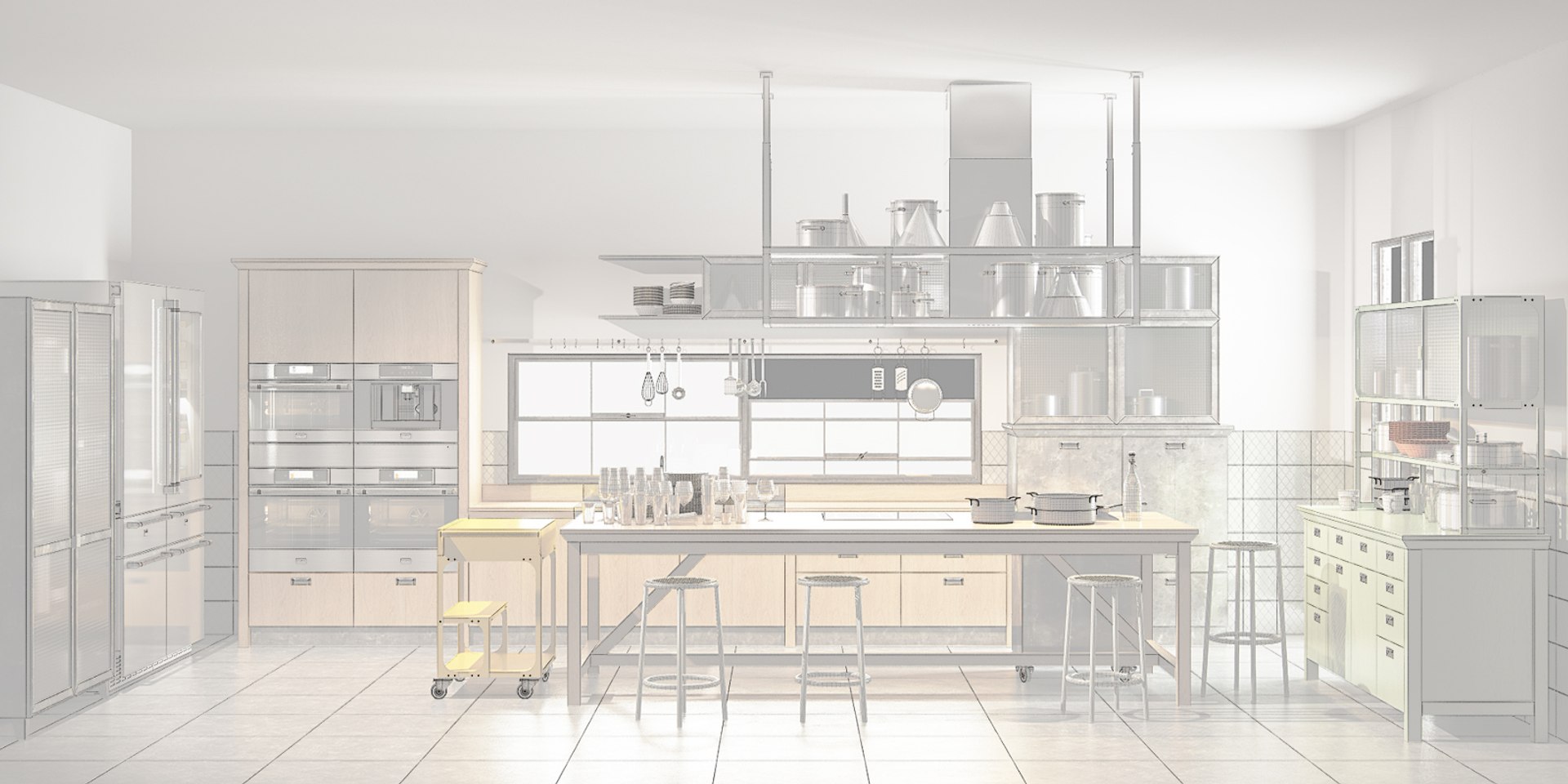 3D Model Realistic Kitchen Diesel Social - TurboSquid 1341661