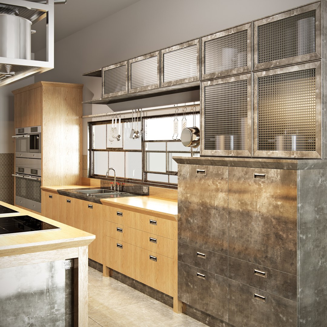3D Model Realistic Kitchen Diesel Social - TurboSquid 1341661