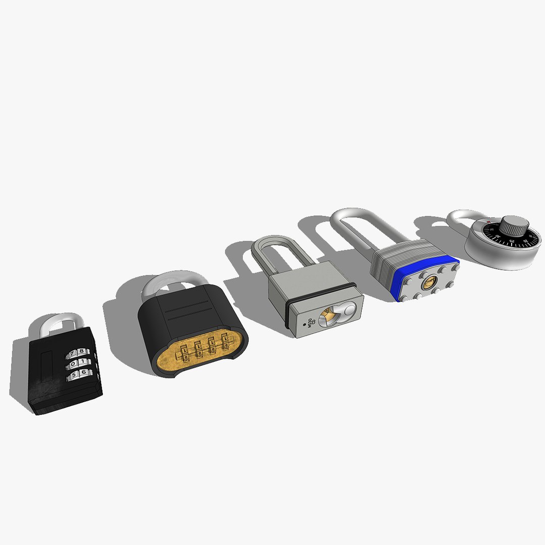 3D Model Padlock Bundle - TurboSquid 2009300