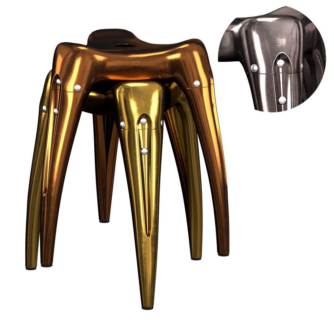 3D aria shiny stool - TurboSquid 1625648