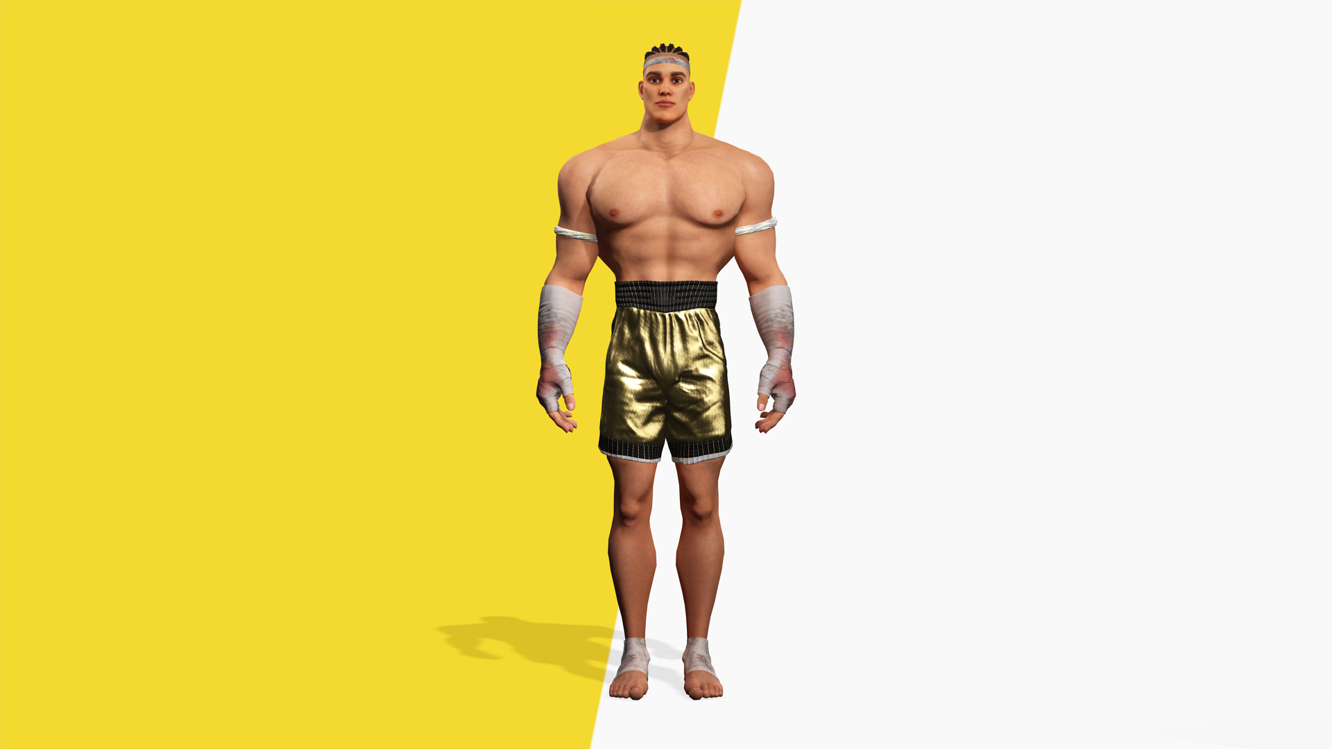 Strong Warrior Rigged Toon Rigged Fighter 3D Model Martial Artist Model ...