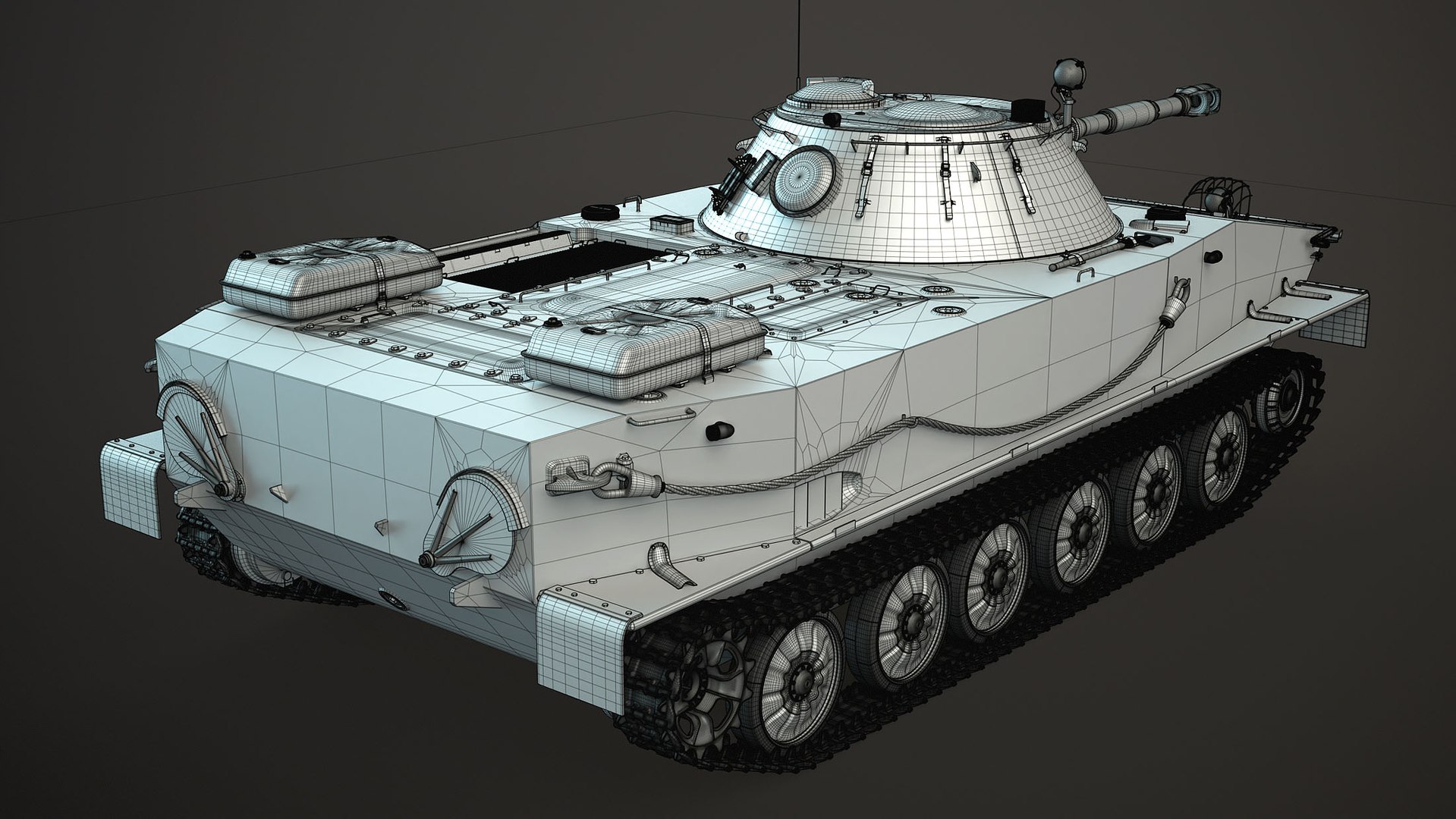 PT-76B Tank High-Poly Model - TurboSquid 2322999