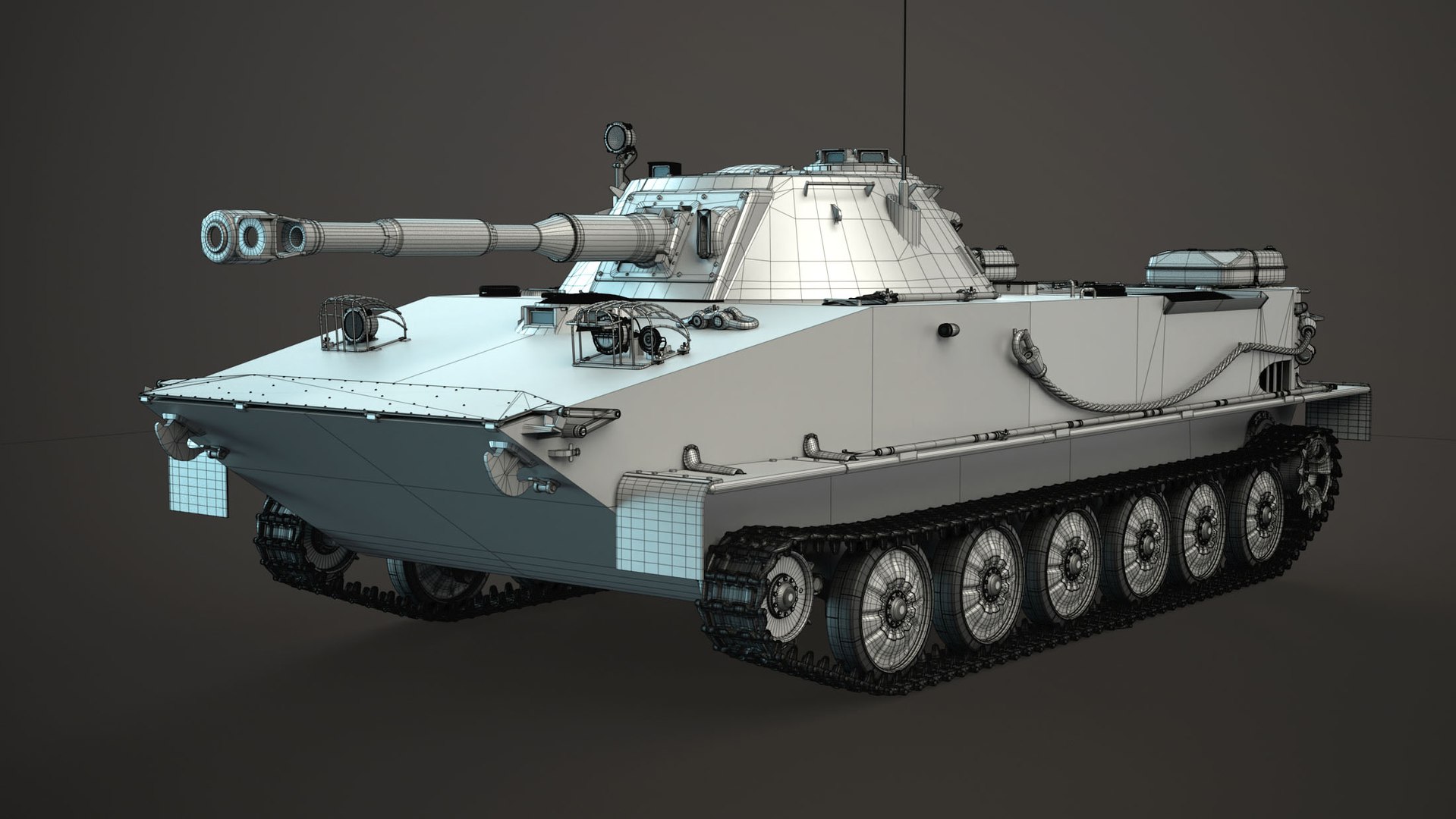 PT-76B Tank High-Poly Model - TurboSquid 2322999