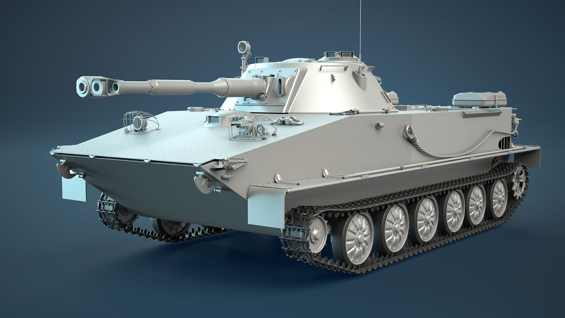 PT-76B Tank High-Poly Model - TurboSquid 2322999
