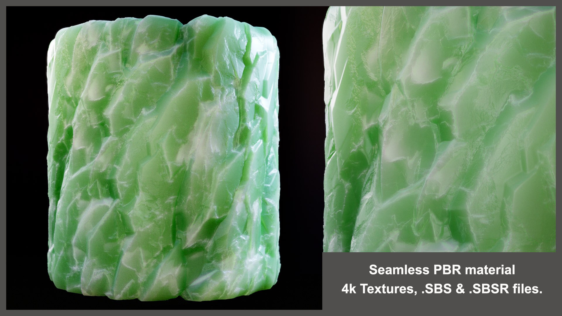 Seamless Green Quartz Substance Material And Textures 3D Model ...