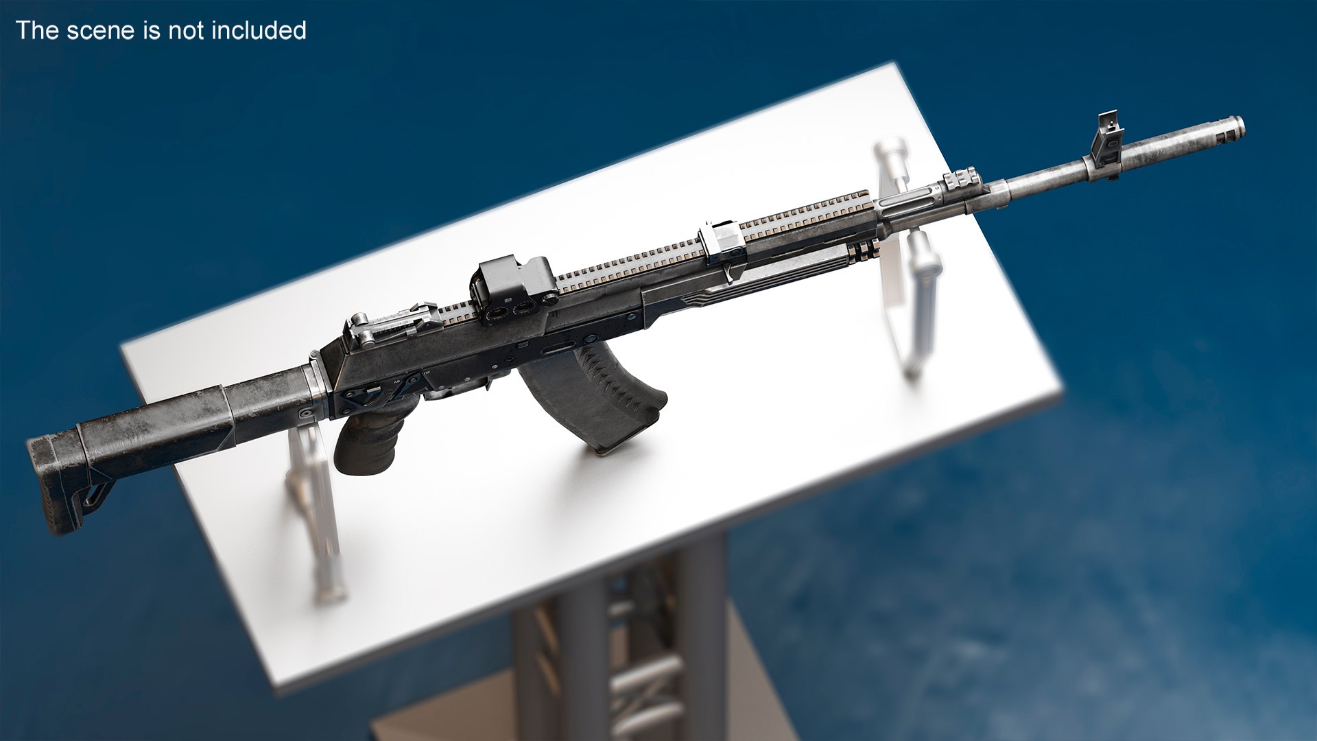 AK-12 2011 Assault Rifle With Holographic Sight Old 3D - TurboSquid 2130985