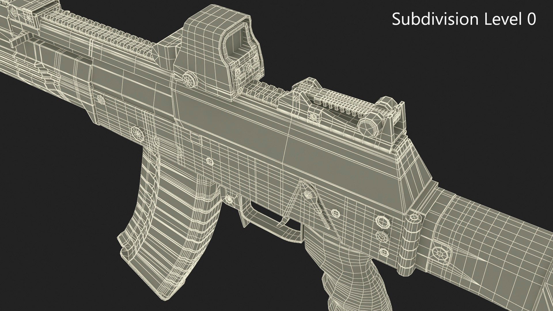 AK-12 2011 Assault Rifle With Holographic Sight Old 3D - TurboSquid 2130985
