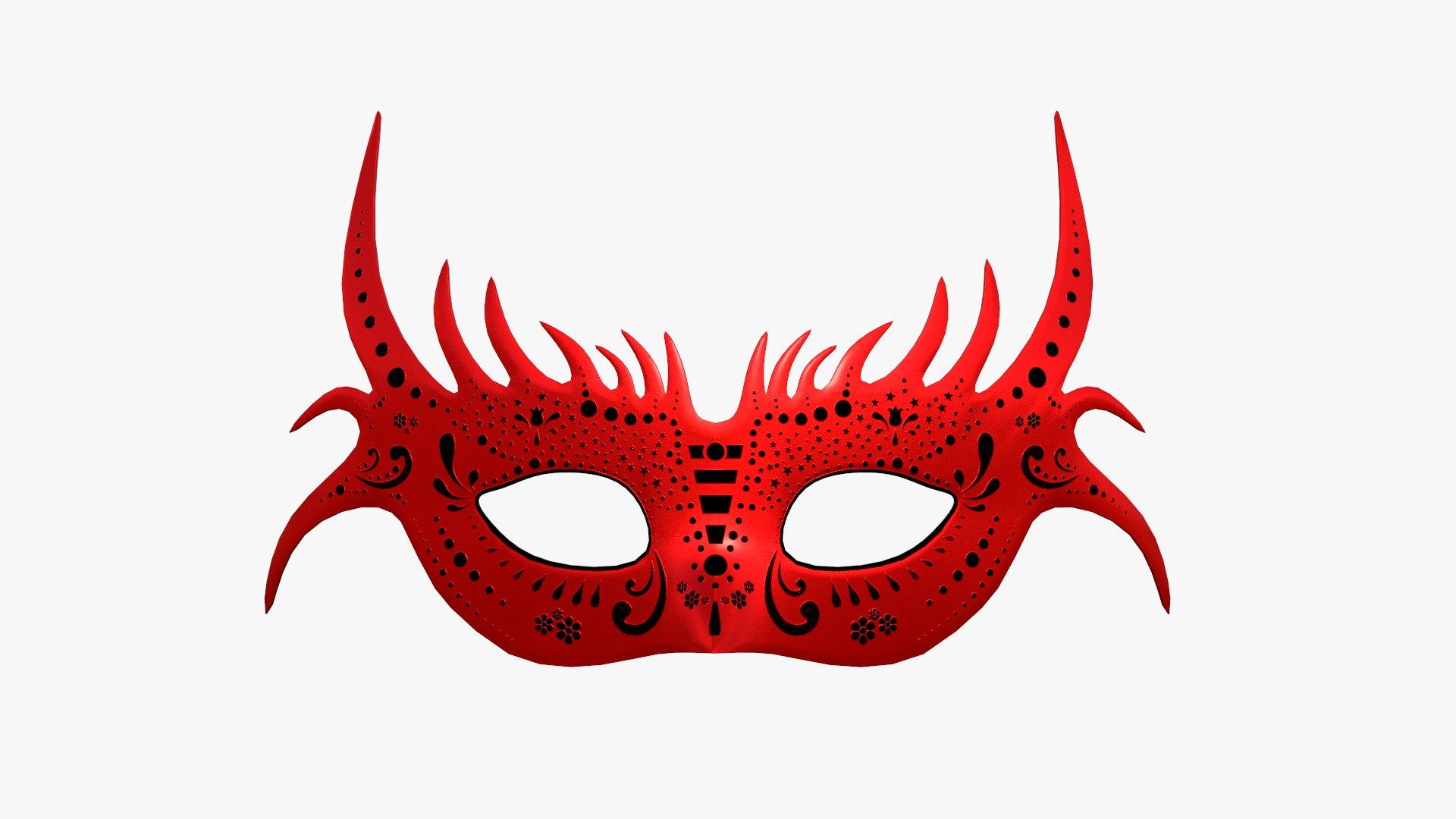 Carnival Mask G12 Black Red - Costume Character Design 3D model ...