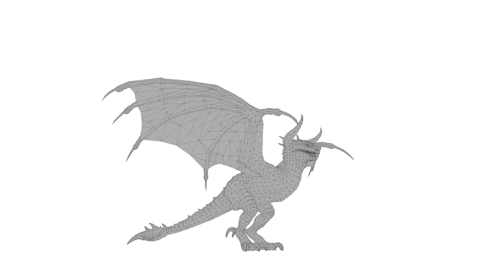 3D Ferocious Winged Dragon 3D Model Fantasy Creature Asset - TurboSquid ...