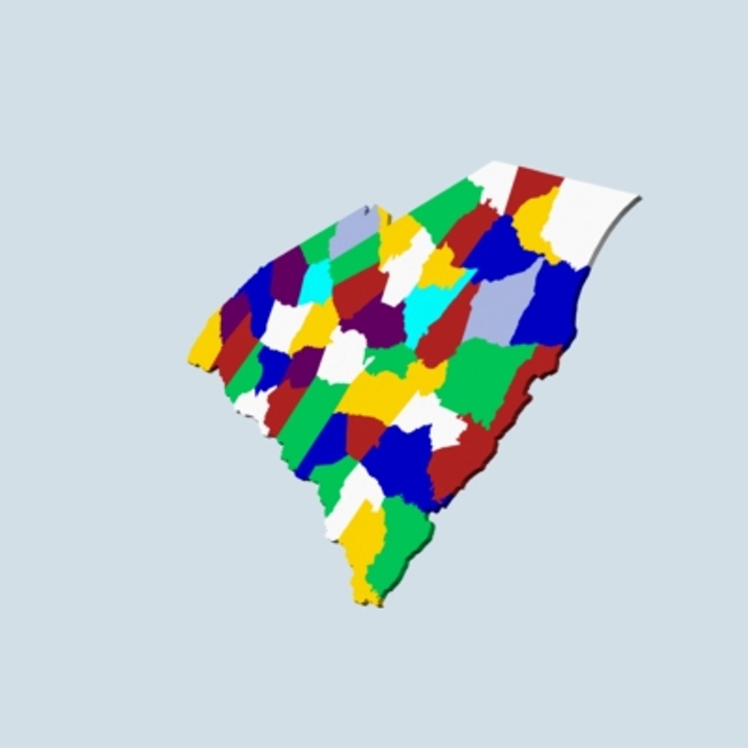3ds Max State Counties