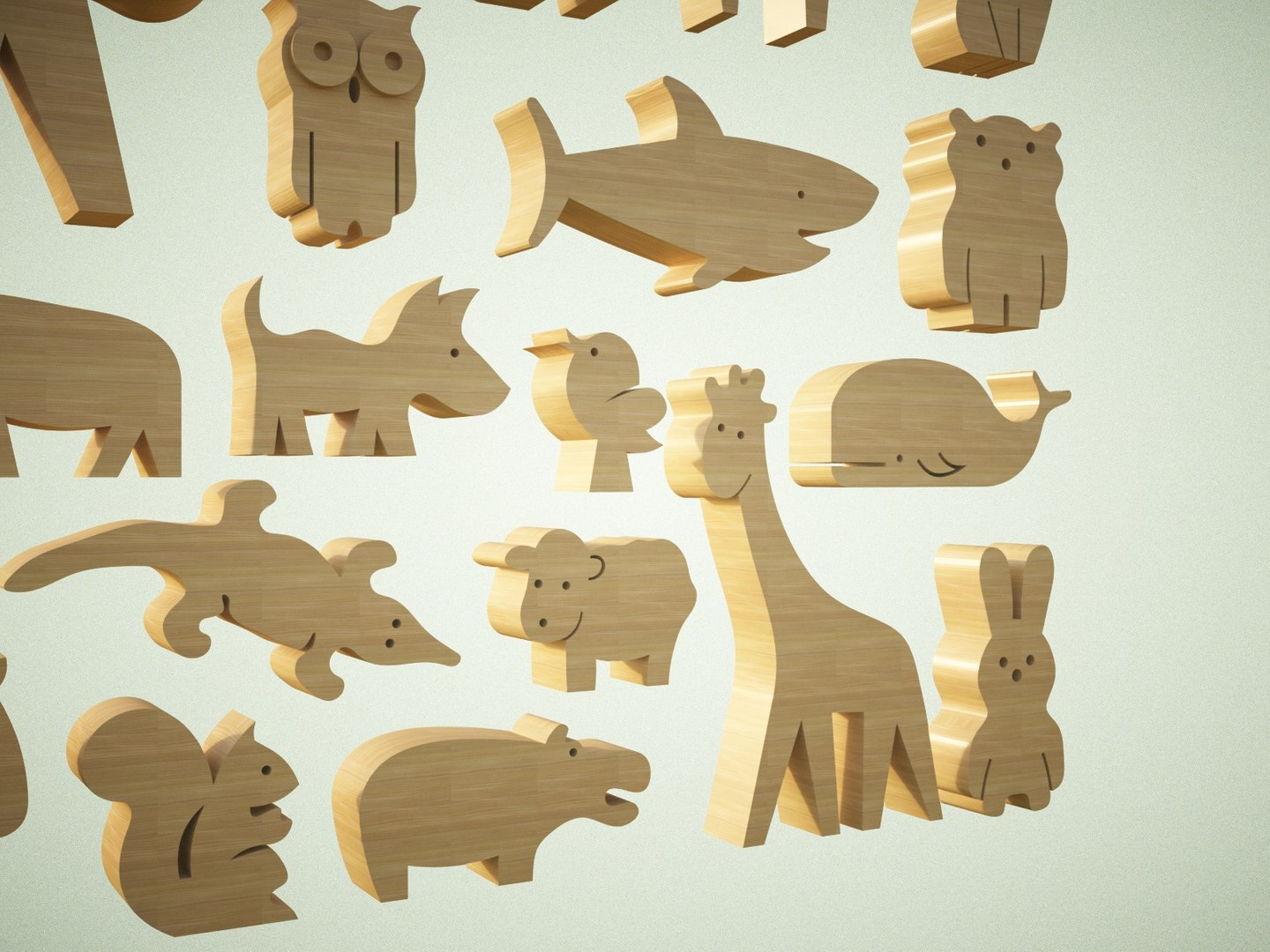 Animal wood play model - TurboSquid 1555345