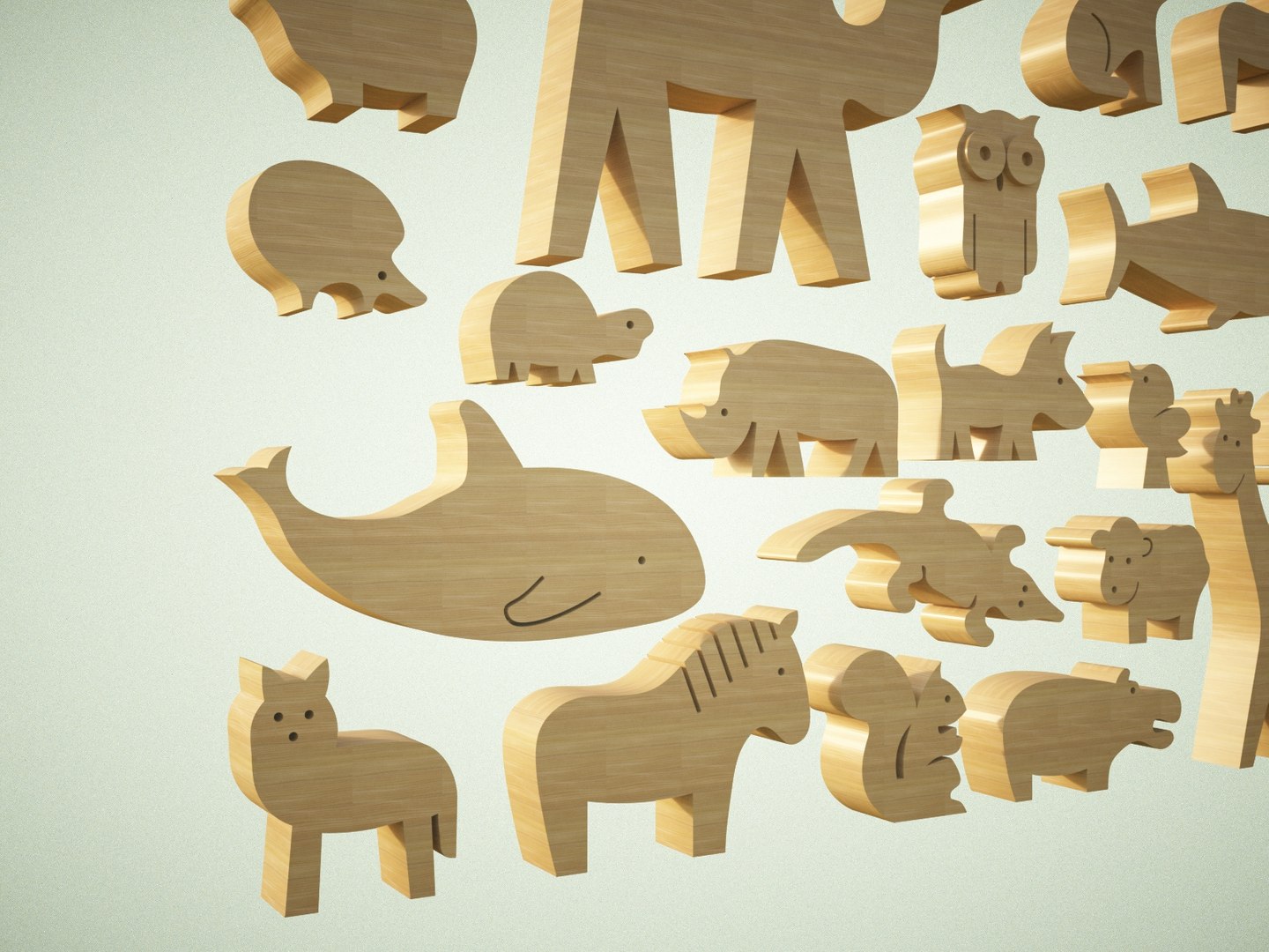 Animal wood play model - TurboSquid 1555345