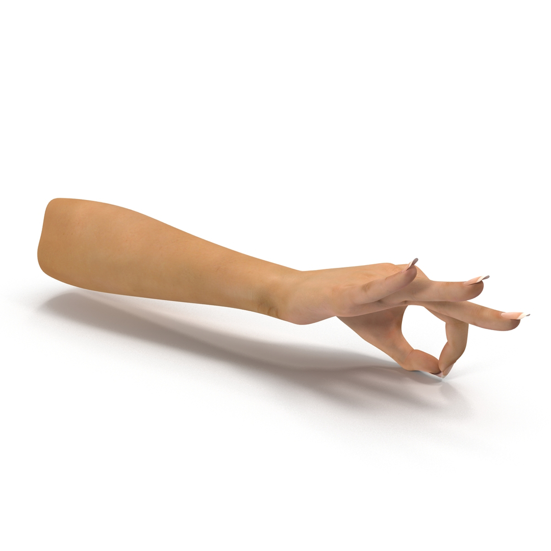 3d female hand ok sign