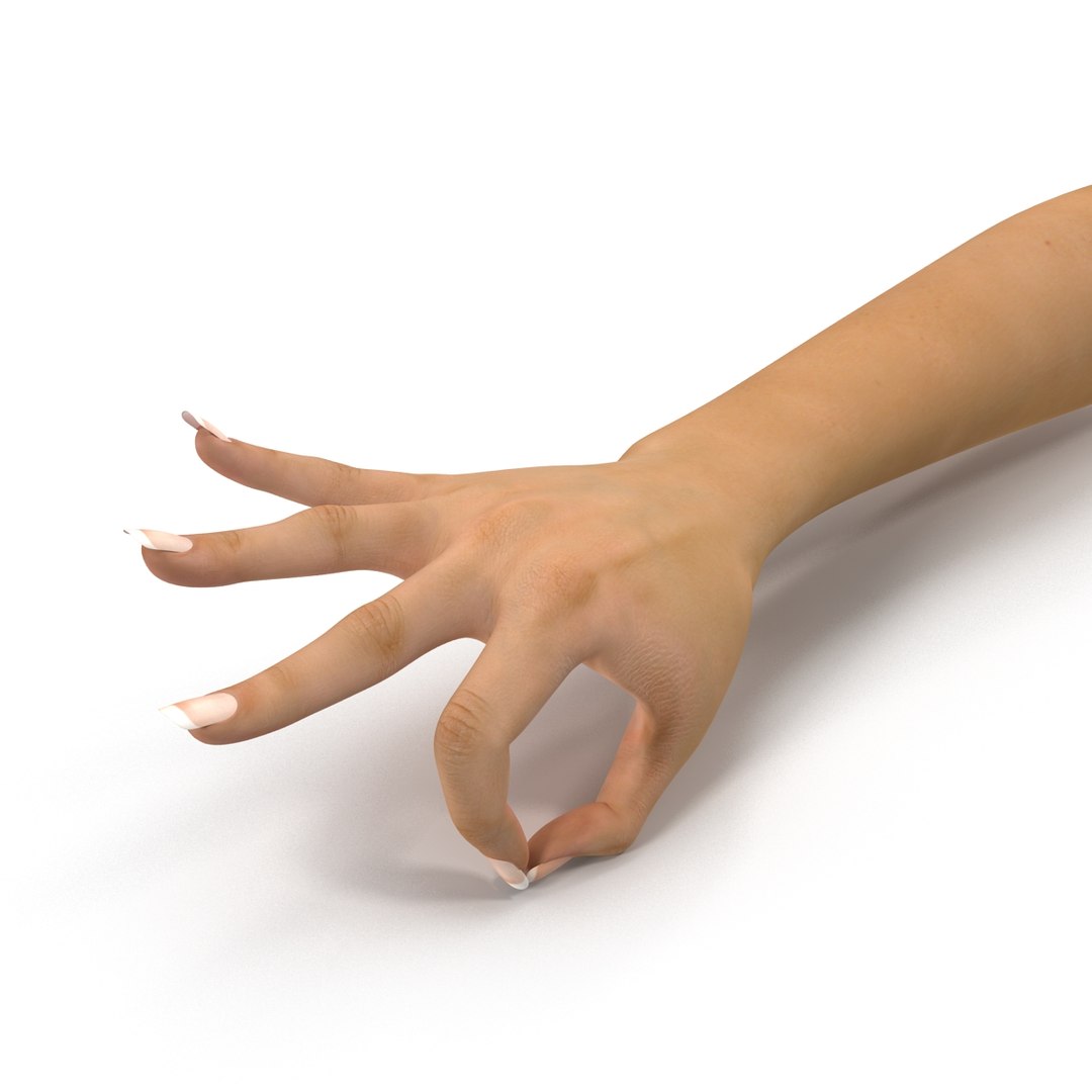 3d Female Hand Ok Sign