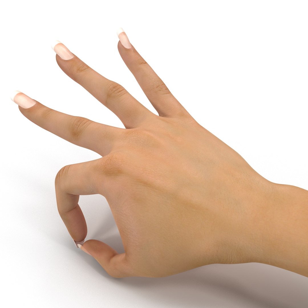 3d Female Hand Ok Sign